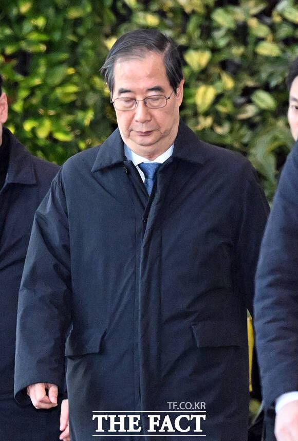 한덕수 총리 비상계엄 일관되게 반대 막지 못해 깊이 자책 Tf사진관
