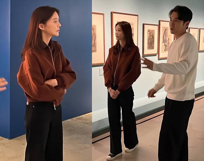 차예련 ♥주상욱과 반고흐 전시회에 감격 까만 바지 맞춰 입은 알콩달콩 시밀러룩 뷰티는 내운명