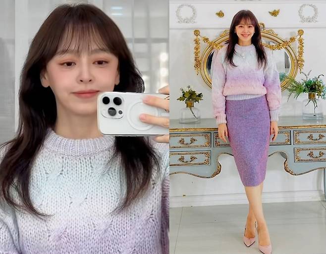 강성연 48세 맞아 솜사탕 니트 입고 동안미모 뽐낸 여신 비주얼 뷰티는 내운명