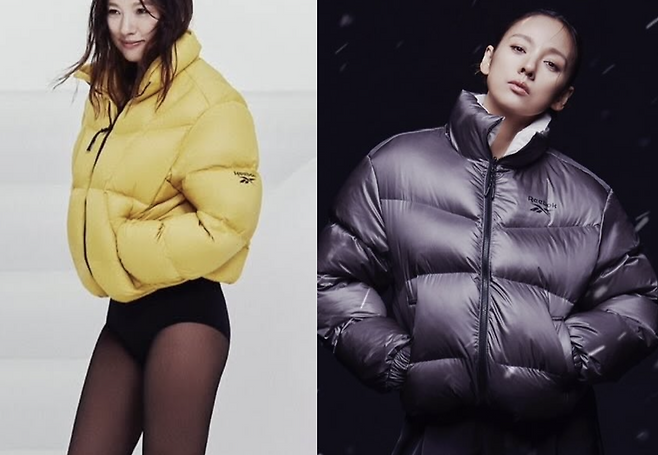 이효리 숏패딩에 검정스타킹 매치한 파격패션 스타픽