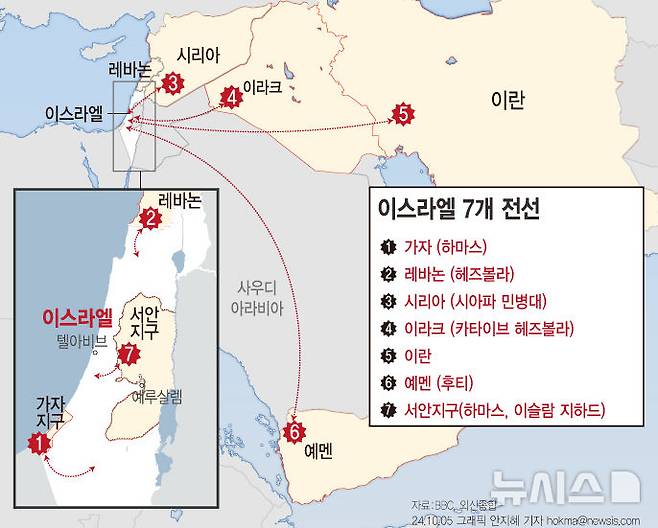 2024 뉴시스 선정 10대 국제뉴스⑧ 무너진 이란 저항의 축계속된 중동 분쟁
