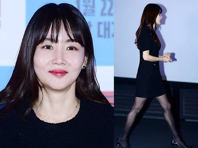 황우슬혜 쭉 뻗은 마네킹 비율 우아한 올블랙 미니드레스룩 뷰티는 내운명