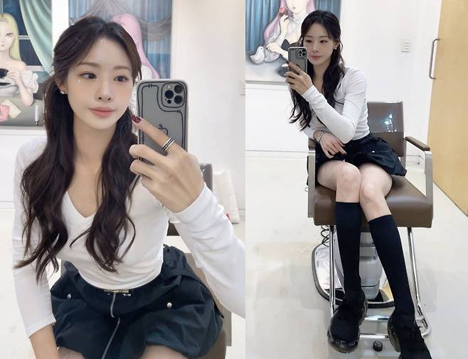 ‘체조 여신 신수지 마네킹도 감탄한 완벽 비율 초미니 스커트로 뽐낸 기럭지 스타와 라이프
