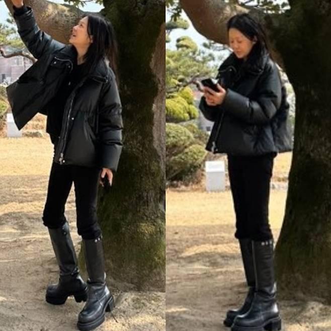 고현정 30년 전 ‘모래시계 그 나무 아래서 세월 그대로 숏패딩 나들이룩 패션엔