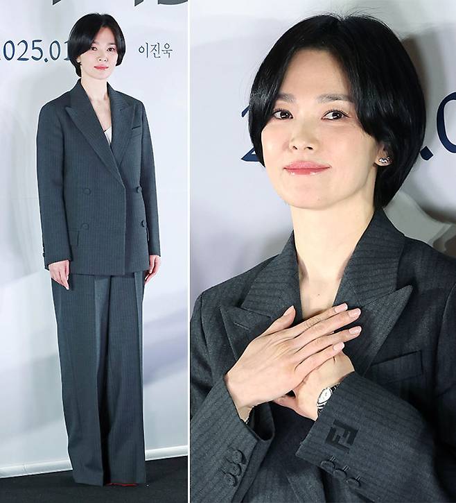 걸친 것만 6000만원송혜교 우아한 슈트 룩에 주얼리 포인트