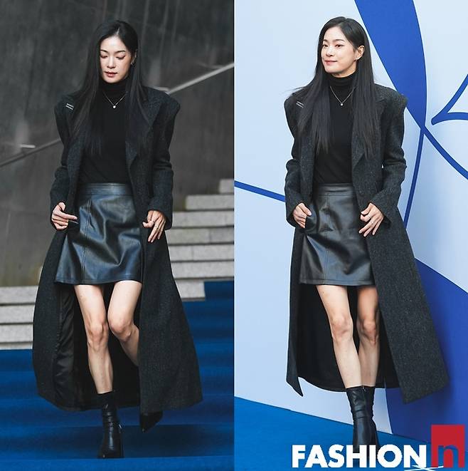 옥자연 서울대 출신의 시크 블랙미 깔끔한 톤온톤 얼죽코 나들이룩 패션엔