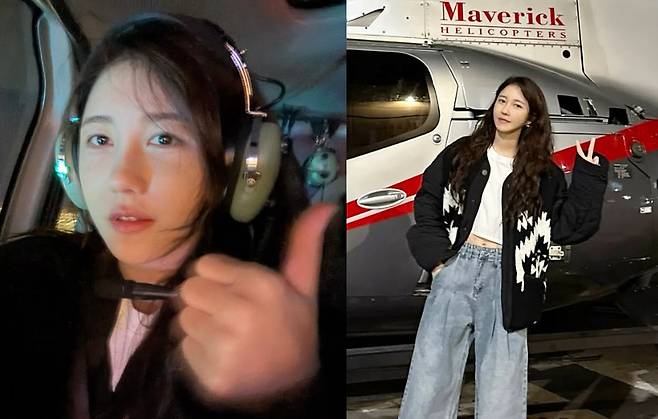 이지아 탑건 매버릭 헬기에 올라탔다 크롭티에 데님도 Ok 쿨걸 오버핏룩 대본은 내운명