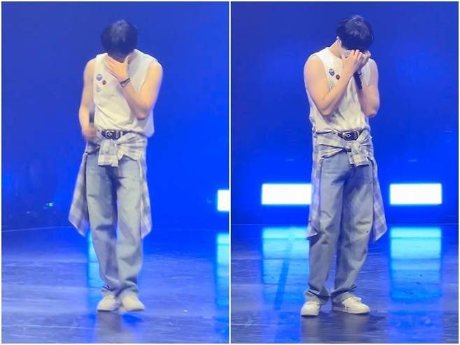 "배진영 보고 싶어"…탈퇴 후 4인조 된 CIX, 첫 단독 콘서트서 폭풍 오열 [TEN이슈]