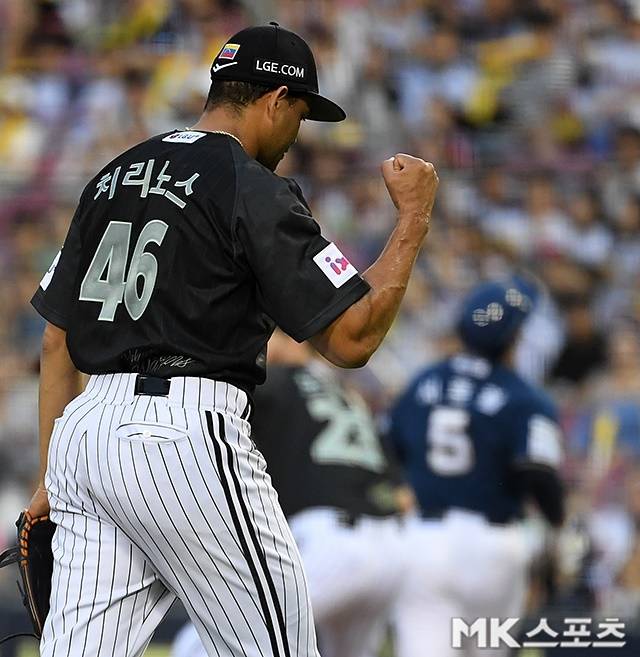 “충분히 승산 있어”→KKKK 1실점…반등 계기 마련한 치리노스, 치열한 선두권 경쟁 벌이는 LG에 날개 달아줄까