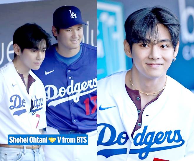 “이 조합 실화?”…BTS 뷔·오타니 역대급 만남…LA다저스 시구 들썩